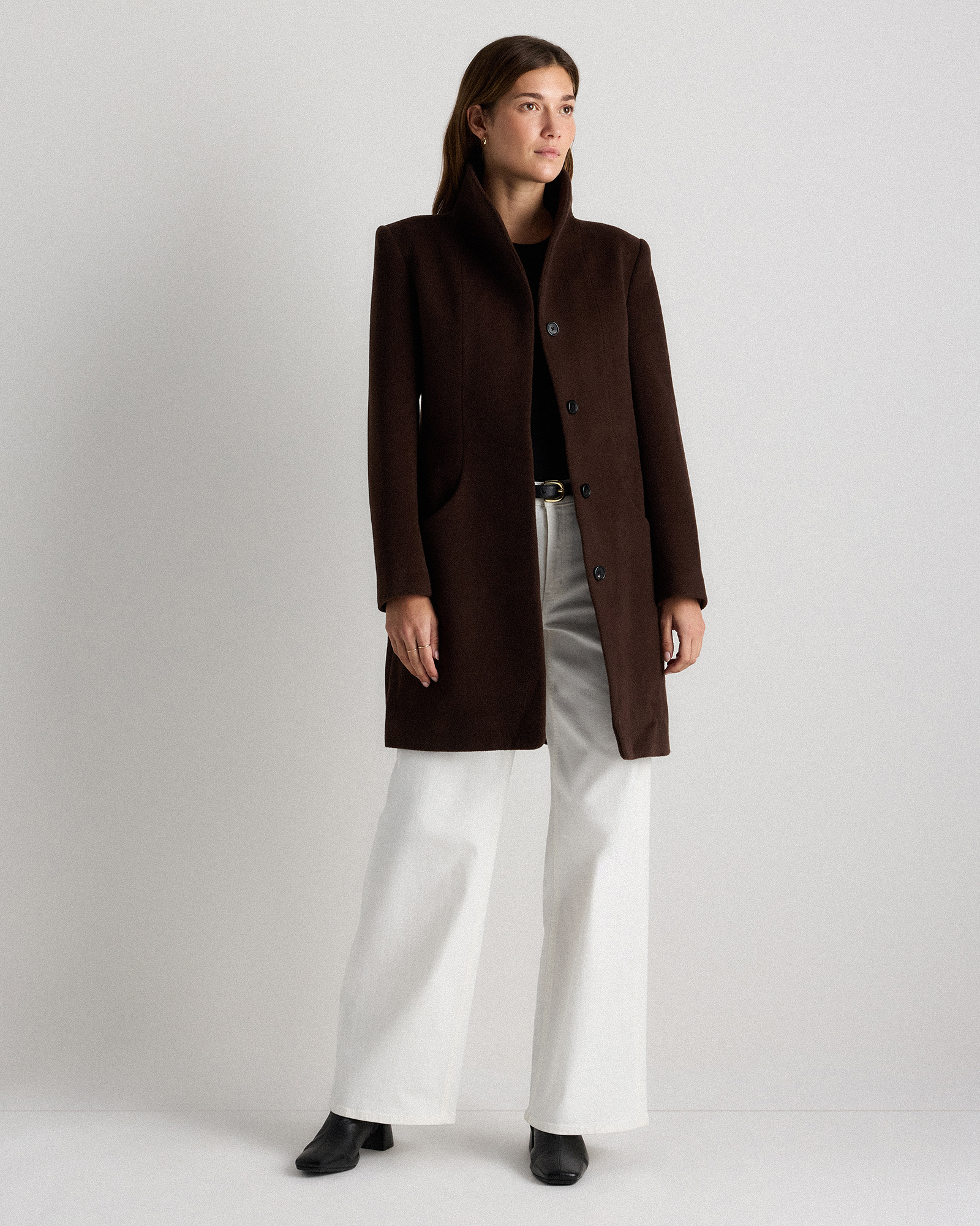 QUINCE Wool Cashmere Cocoon Coat